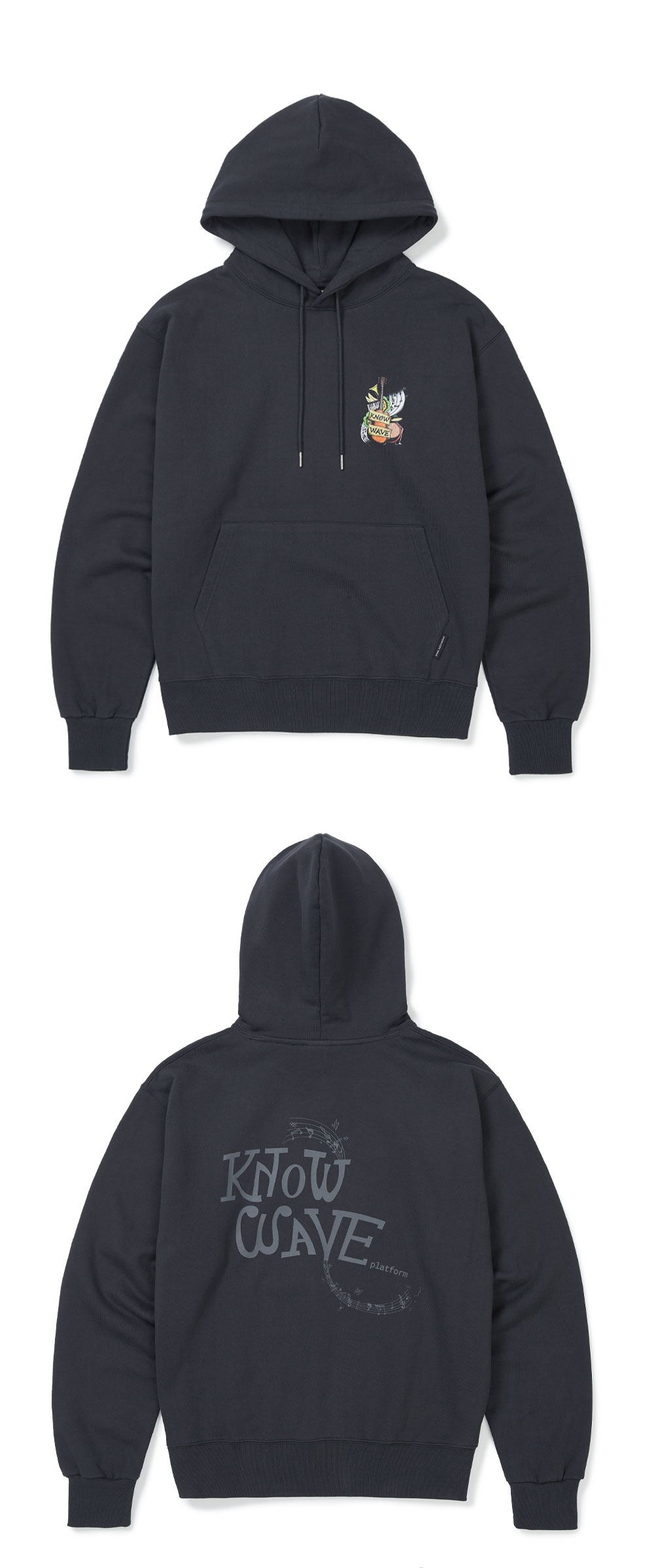 노우웨이브 뮤직 후디 다크차콜 | Knowwave | KREAM