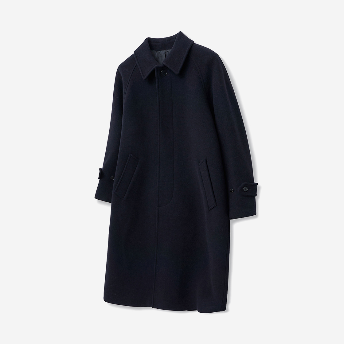 티엔지티 다크네이비 오버핏 캐시미어 발마칸 코트 | TNGT | KREAM