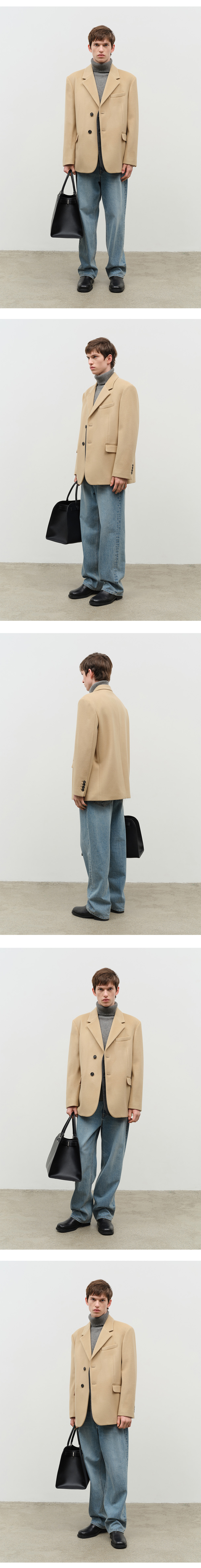 던스트 유니섹스 레이어드 헤비 울 블레이저 카멜 | Dunst | KREAM