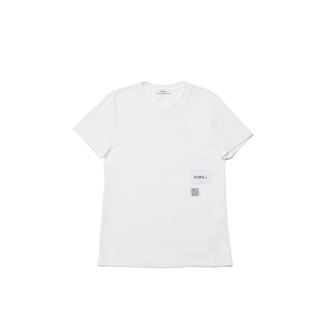 고엔제이 로고 패치 코튼 저지 탑 화이트 | GOEN.J | KREAM