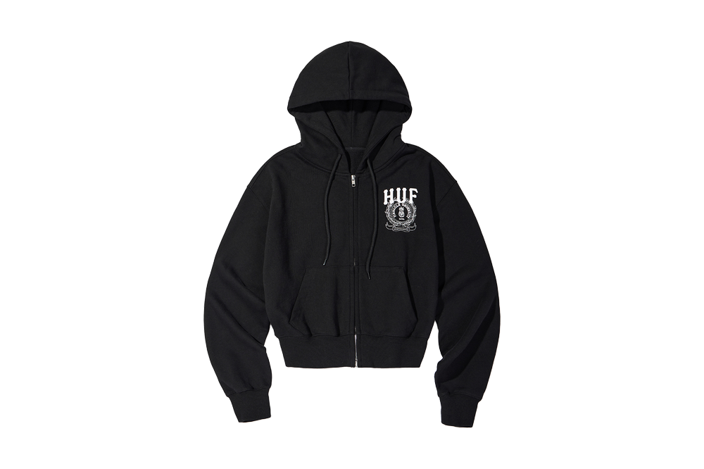 허프 X 레디 피나클 유니버시티 후드 집업 여성 블랙 | HUF | KREAM
