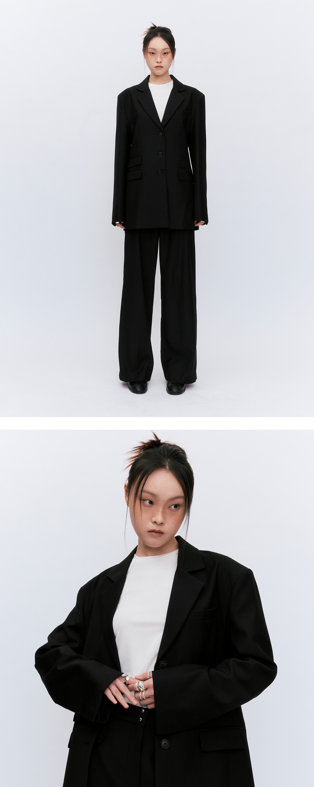 유지 테일러드 셋업 팬츠 블랙 | YUJI | KREAM