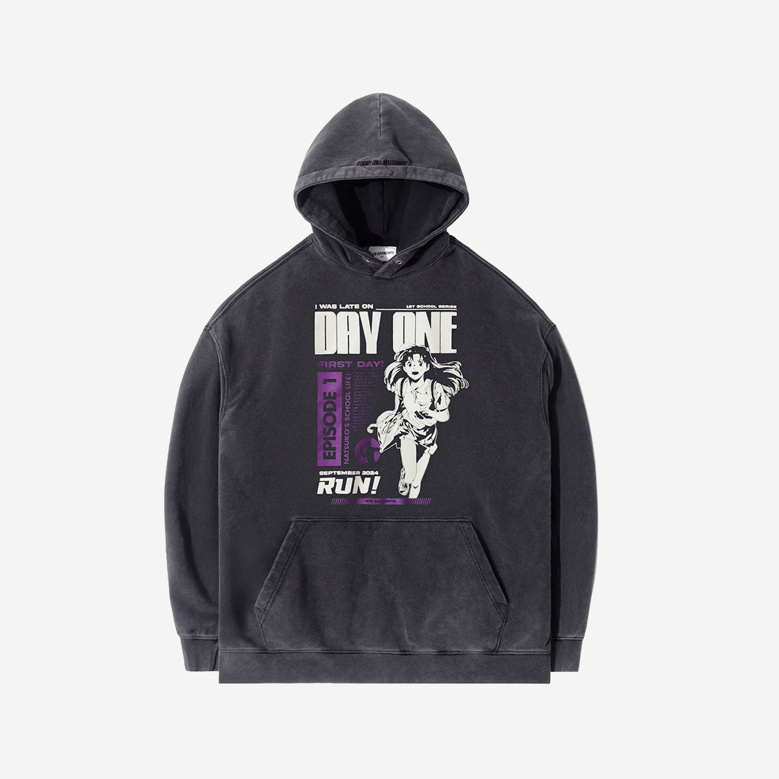 큐티에잇 가먼츠 데이원 셀파 워시드 후디 블랙 | QT8 GARMENTS | KREAM