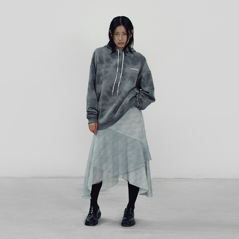 엔써이즈예스 하이픈 로고 후디 베이지 | Answerisyes | KREAM