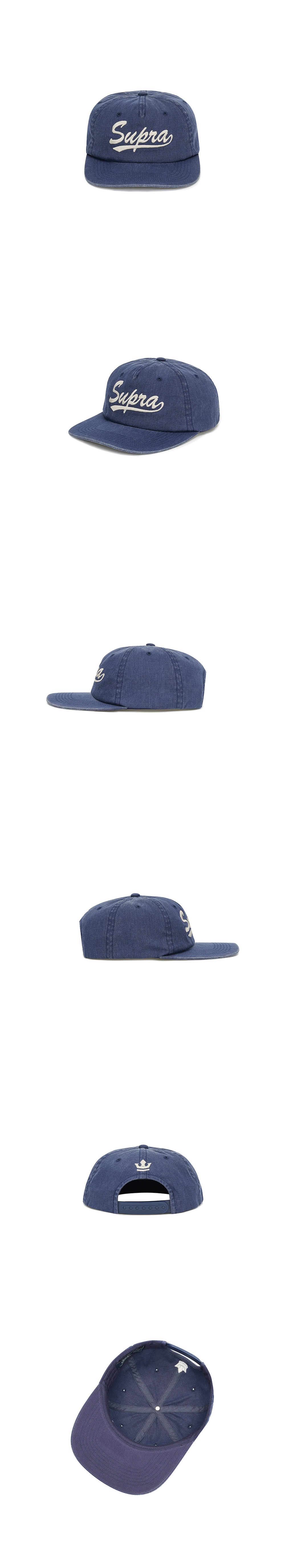 수프라 피그먼트 워싱 보더캡 네이비 | Supra | KREAM