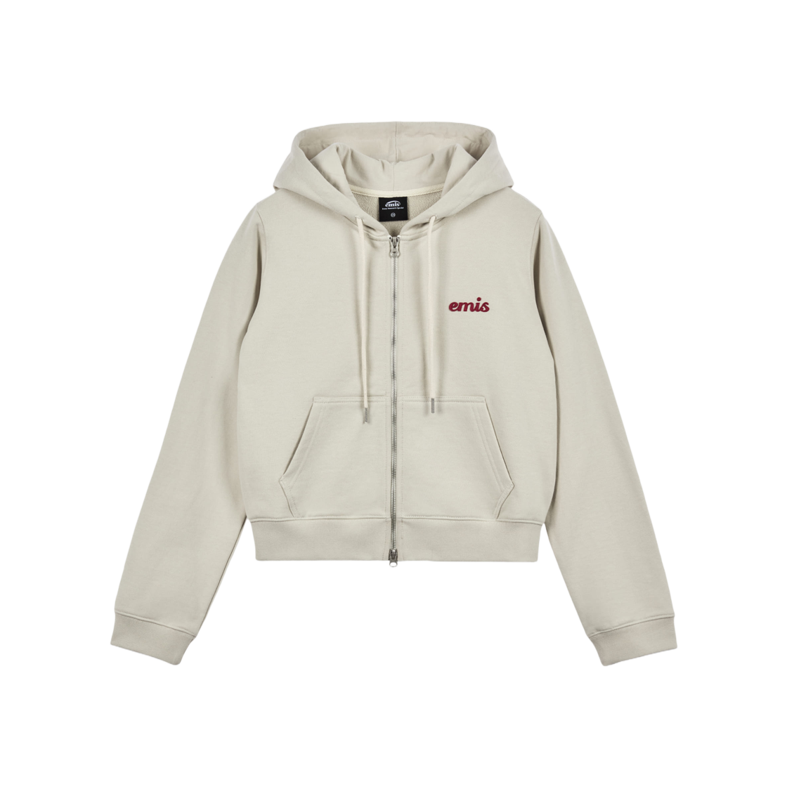 (W) 이미스 아플리케 후드 집업 베이지 | Emis | KREAM