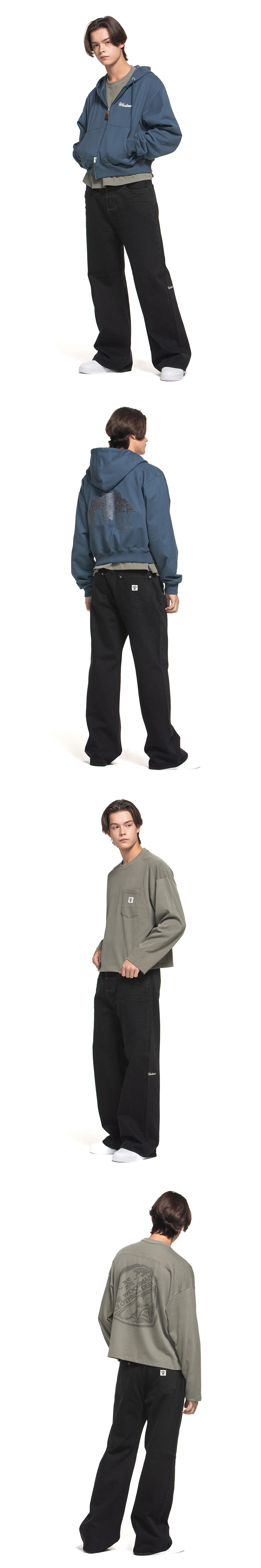 우드먼 에센셜 와이드 데님 블랙 | WOODMAN | KREAM