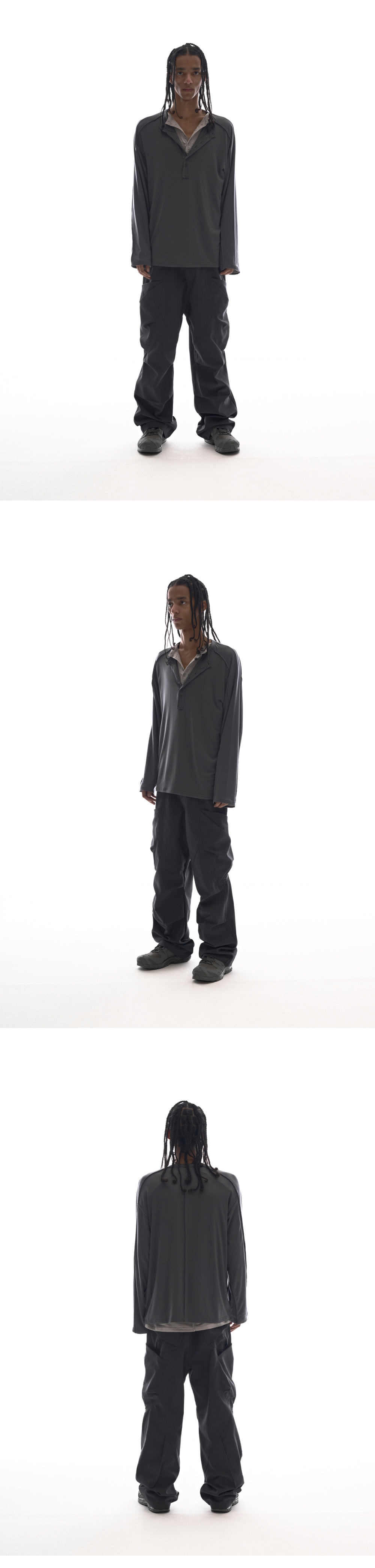 이그노타 코어:10 버튼 롱슬리브 티셔츠 차콜 | Ignota | KREAM