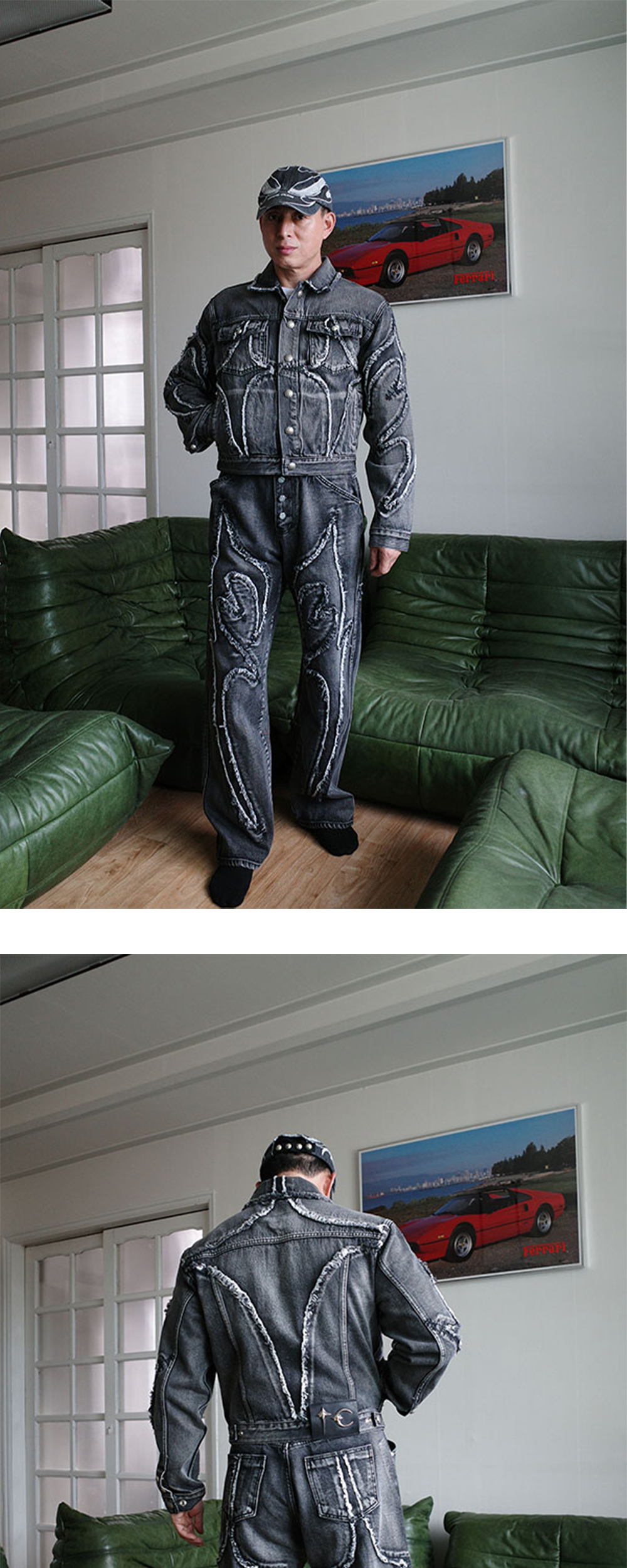 떠그 클럽 트라이벌 데님 팬츠 블랙 - 24FW | Thug Club | KREAM