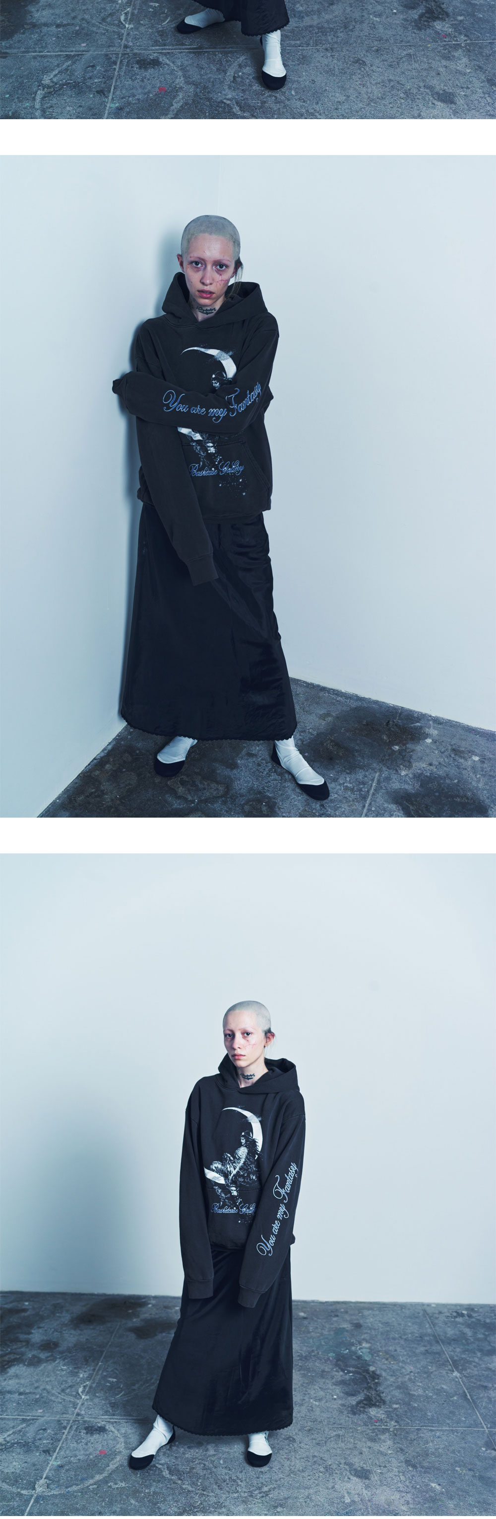 바스켓케이스 판타지 후디 빈티지 블랙 - 24FW | Basketcase | KREAM