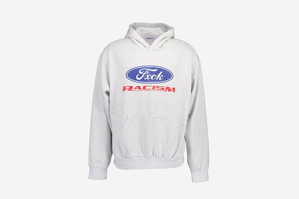 아노트 F.R.C 로고 빈티지 워싱 후디 화이트 메란지 | ANNOT | KREAM