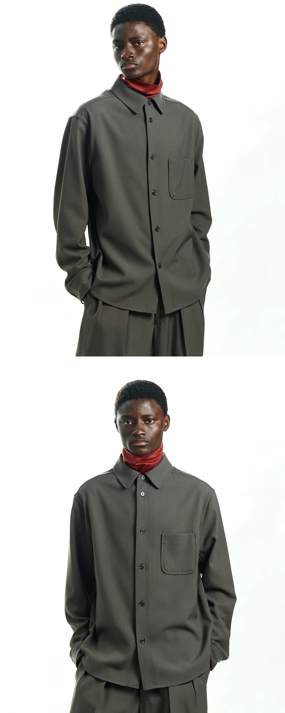 마카웨어 오버 셔츠 올리브 - 24FW | Markaware | KREAM