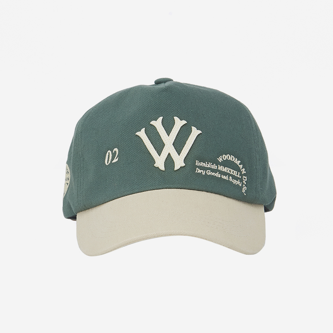 우드먼 시그니처 더블유 투톤 볼캡 그린 | WOODMAN | KREAM