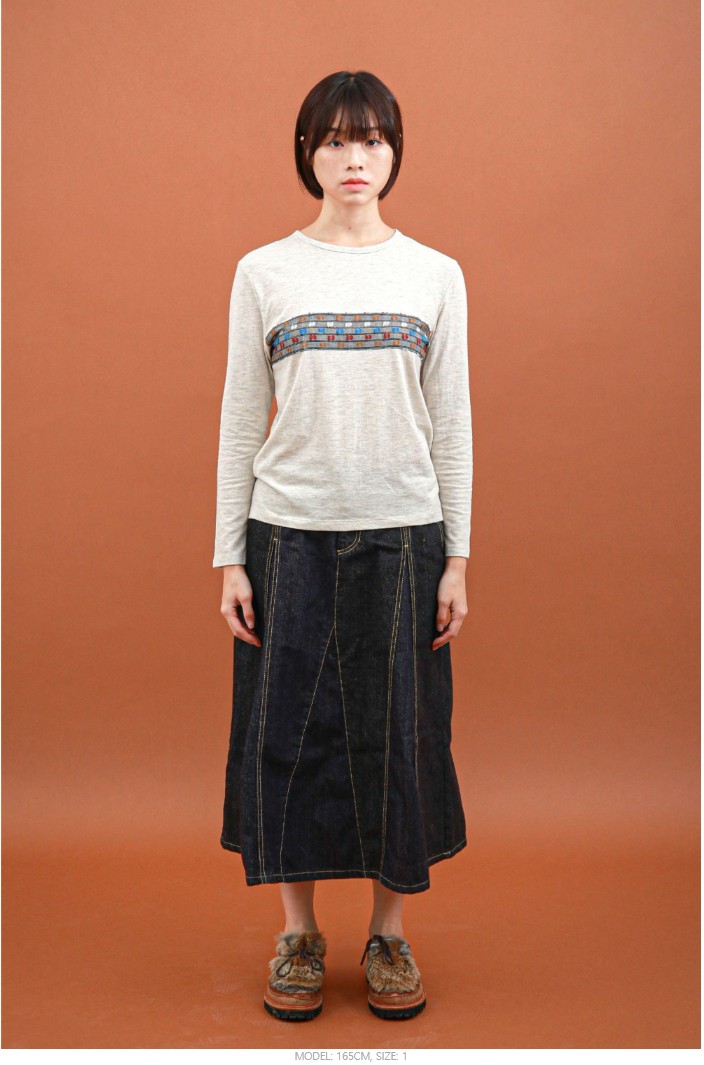 사파리스팟 체스트 패치워크 롱슬리브 그레이 | Safarispot | KREAM