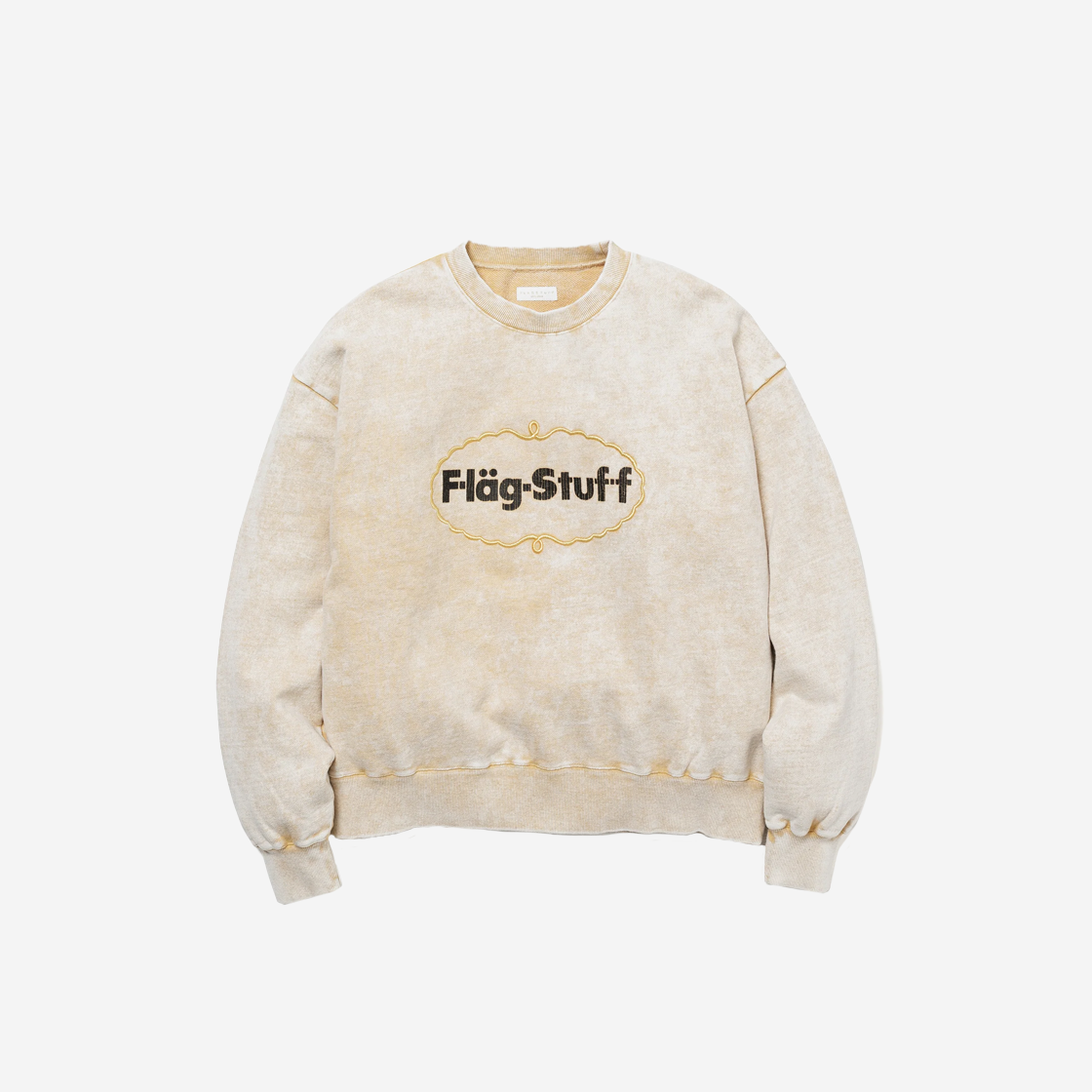 플래그스터프 아이스 로고 스웨트 베이지 - 24FW | Flagstuff | KREAM