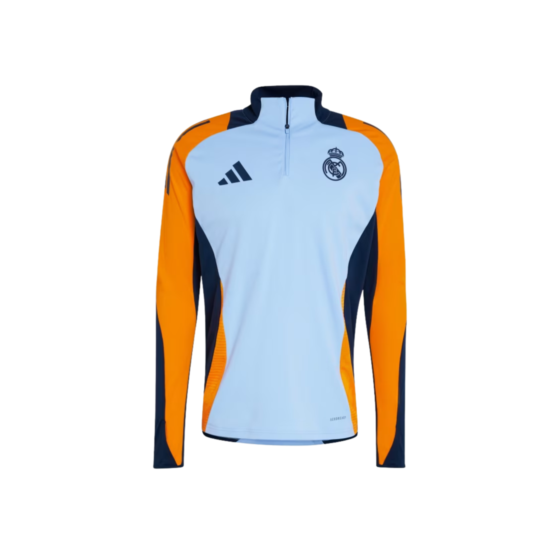 아디다스 레알 마드리드 티로 24 컴피티션 트레이닝 탑 글로우 블루 크루 오렌지 - US 사이즈 | Adidas | KREAM