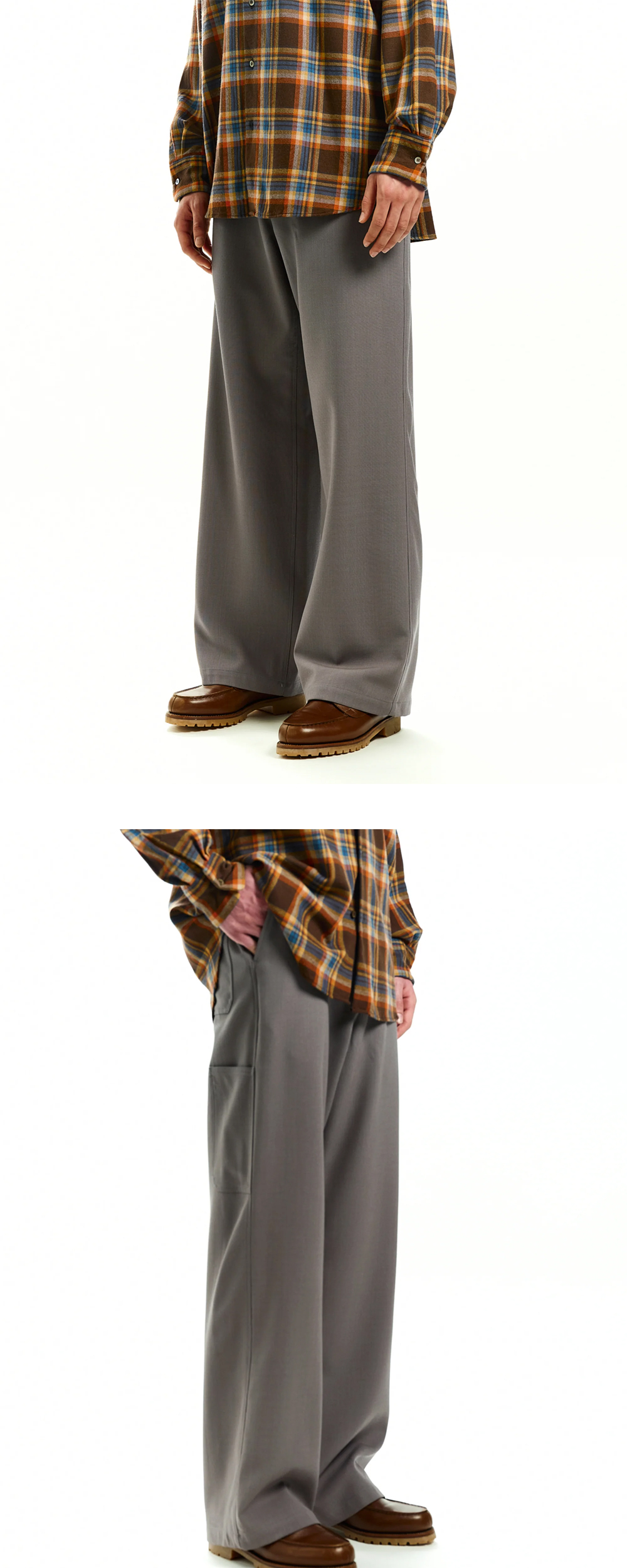 마카웨어 와이드 카펜터 트라우저 올리브 - 24FW | Markaware | KREAM