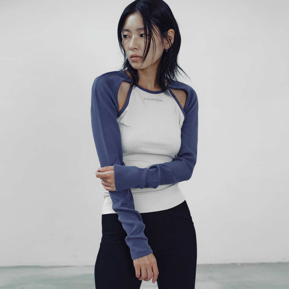 엔써이즈예스 피넛 와플 홀 슬리브 티셔츠 | Answerisyes | KREAM