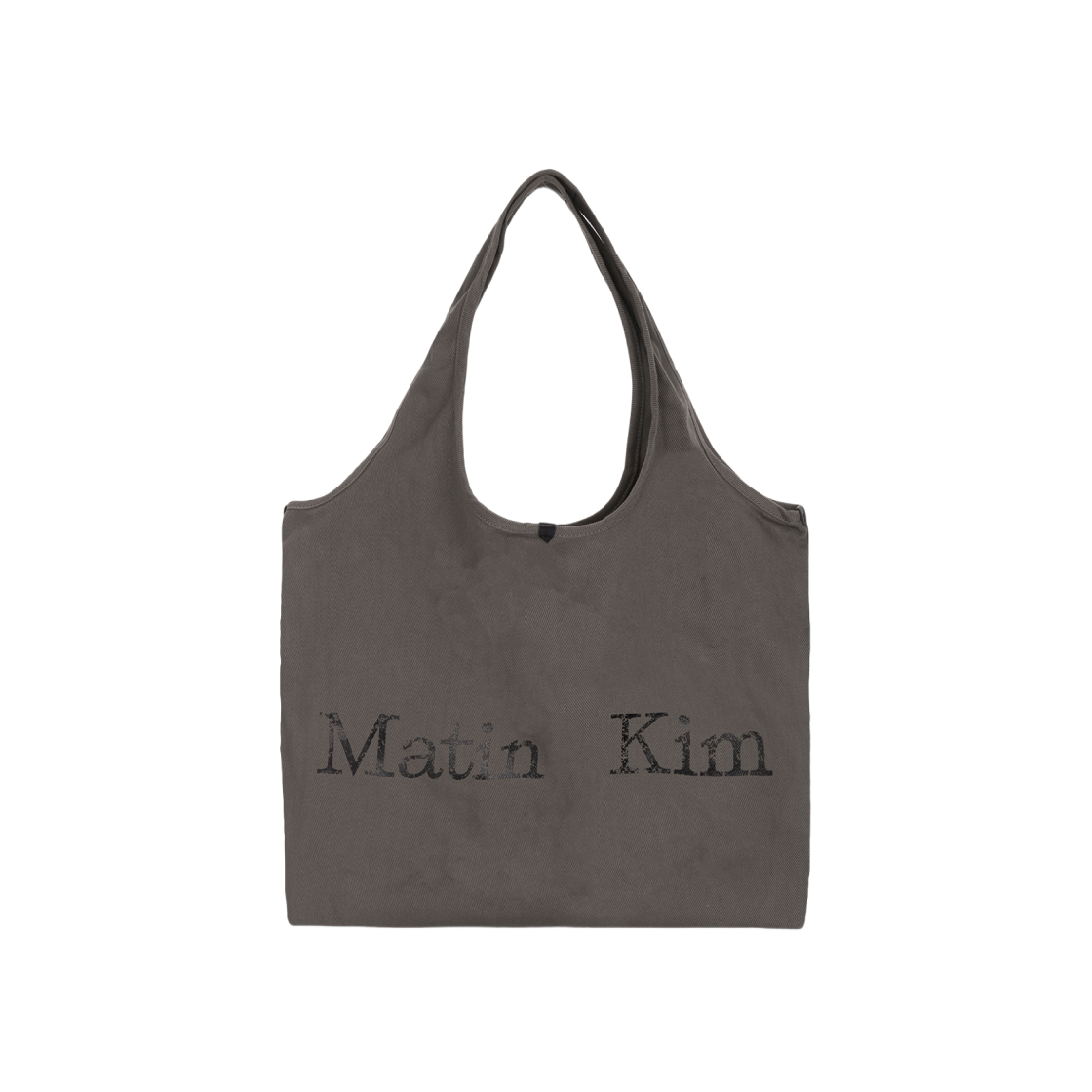 마뗑킴 크랙 로고 에코백 차콜 | Matin Kim | KREAM