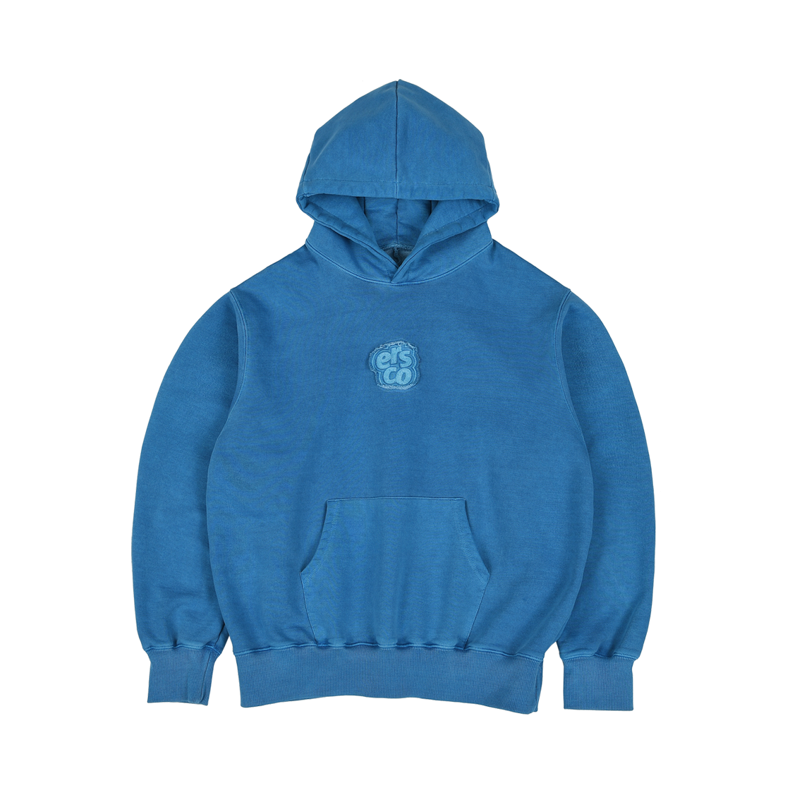 이알에스코 컷 워시드 후드 블루 | ersco | KREAM