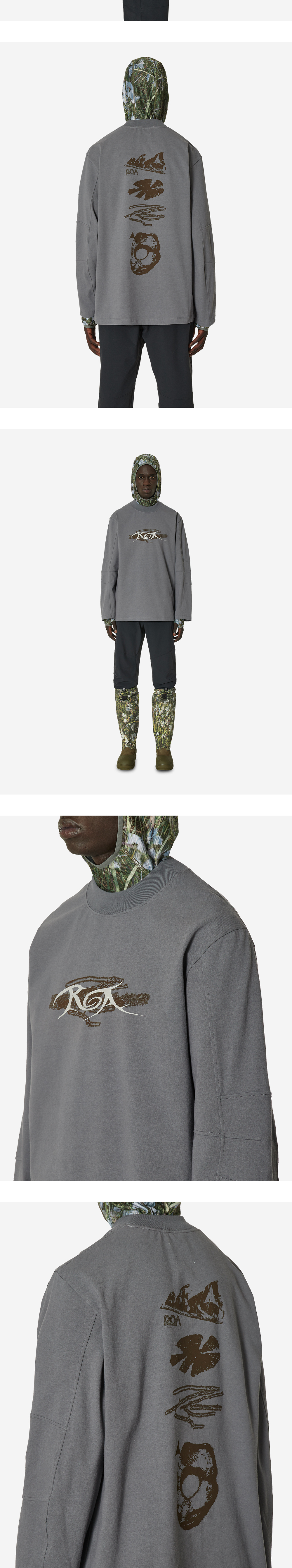 로아 롱 슬리브 그래픽 시티 스카이라인 - 24FW | ROA | KREAM