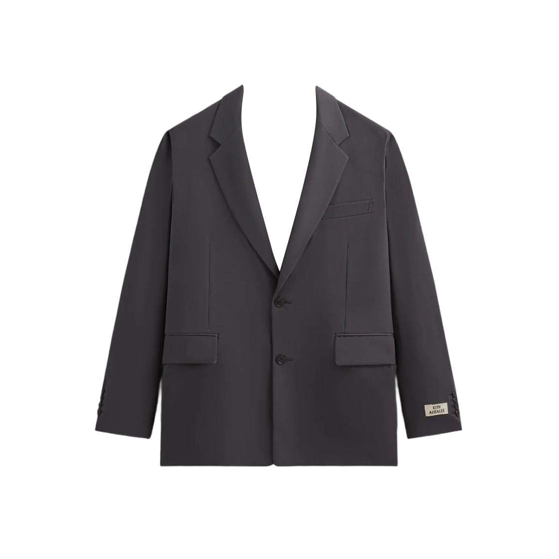 키스 101 x 오라리 라이트 울 맥스 개버딘 자켓 그레이 핀스트라이프 | Kith | KREAM