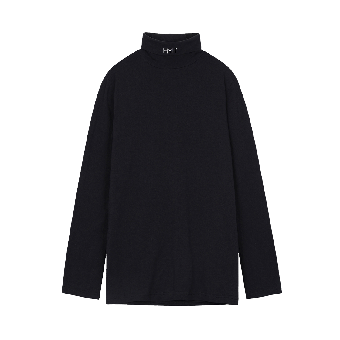 하이투 스탠다드 핏 터틀넥 풀오버 블랙 | HYII | KREAM