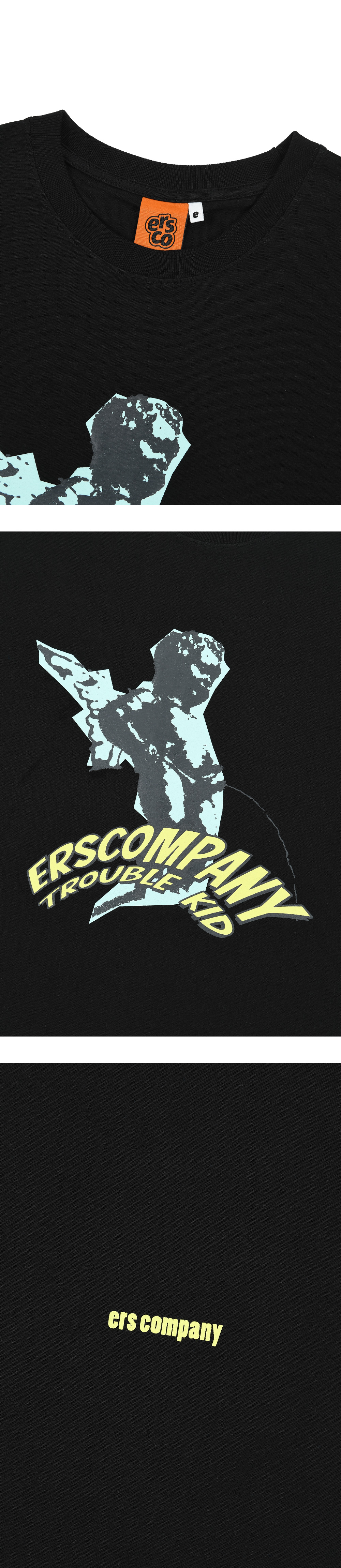 이알에스코 피잉 키즈 티셔츠 블랙 | ersco | KREAM