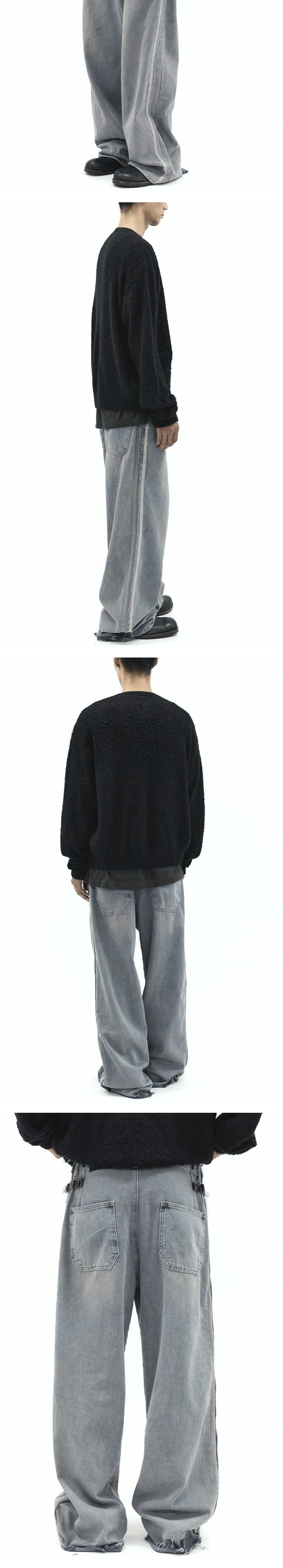 폴리테루 리빌드 고시마 데님 팬츠 타입 002 (테이프) 블루 그레이 | Polyteru | KREAM