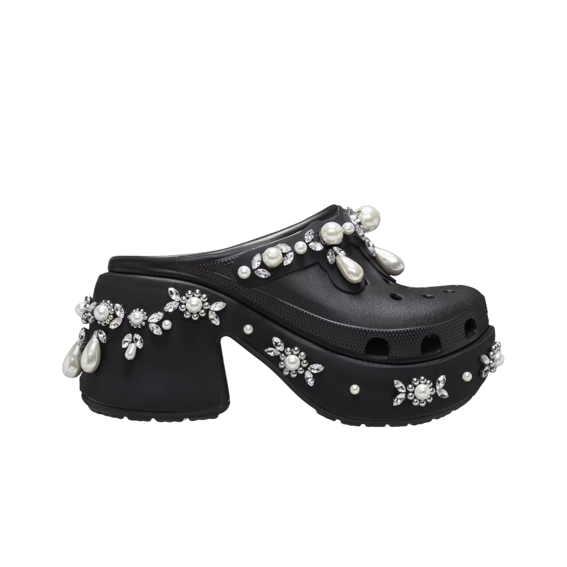 (W) 크록스 x 시몬 로샤 사이렌 클로그 블랙 | Crocs | KREAM