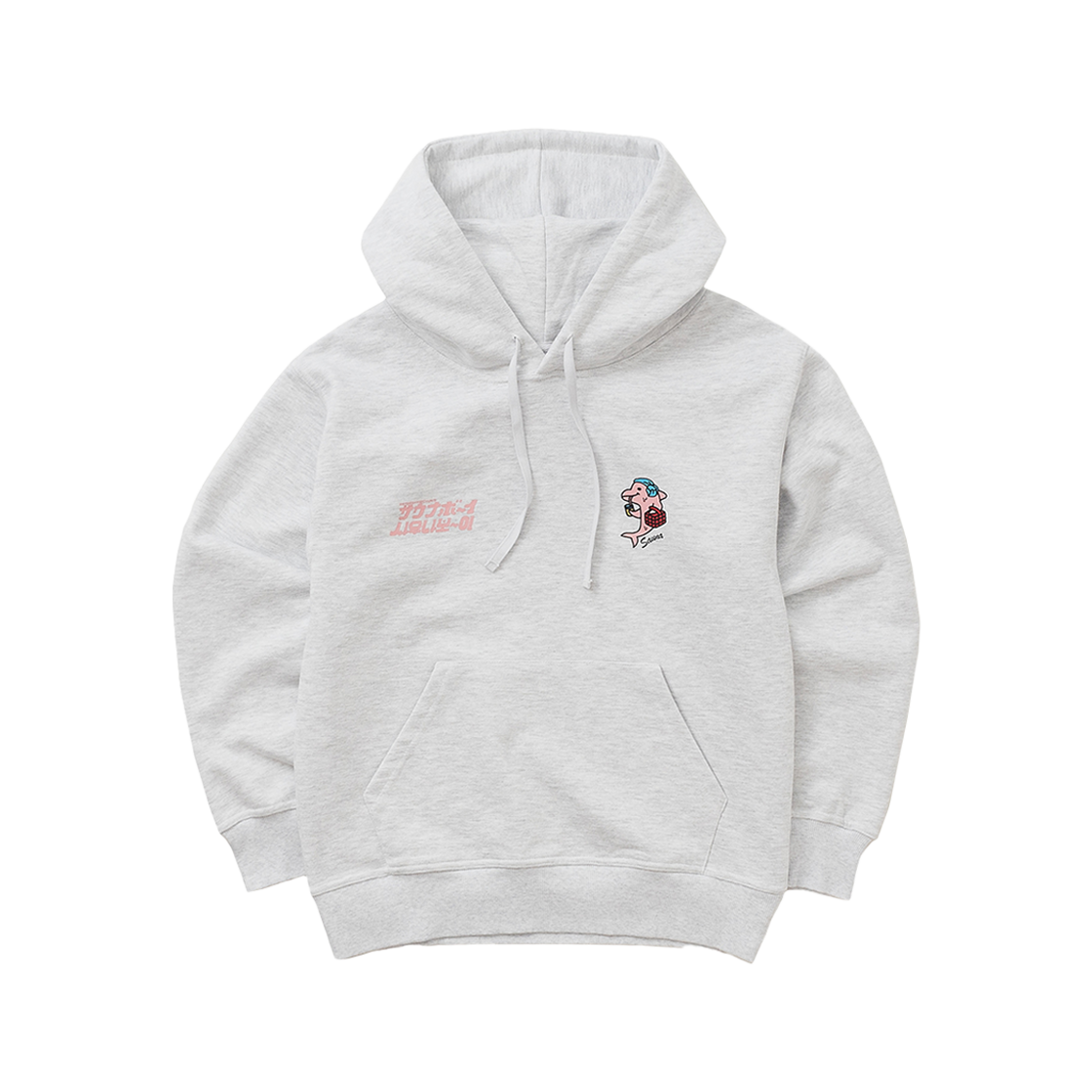 빅웨이브 컬렉티브 뿌뿌 찜질방 후디 화이트 멜란지 | BIGWAVE COLLECTIVE | KREAM