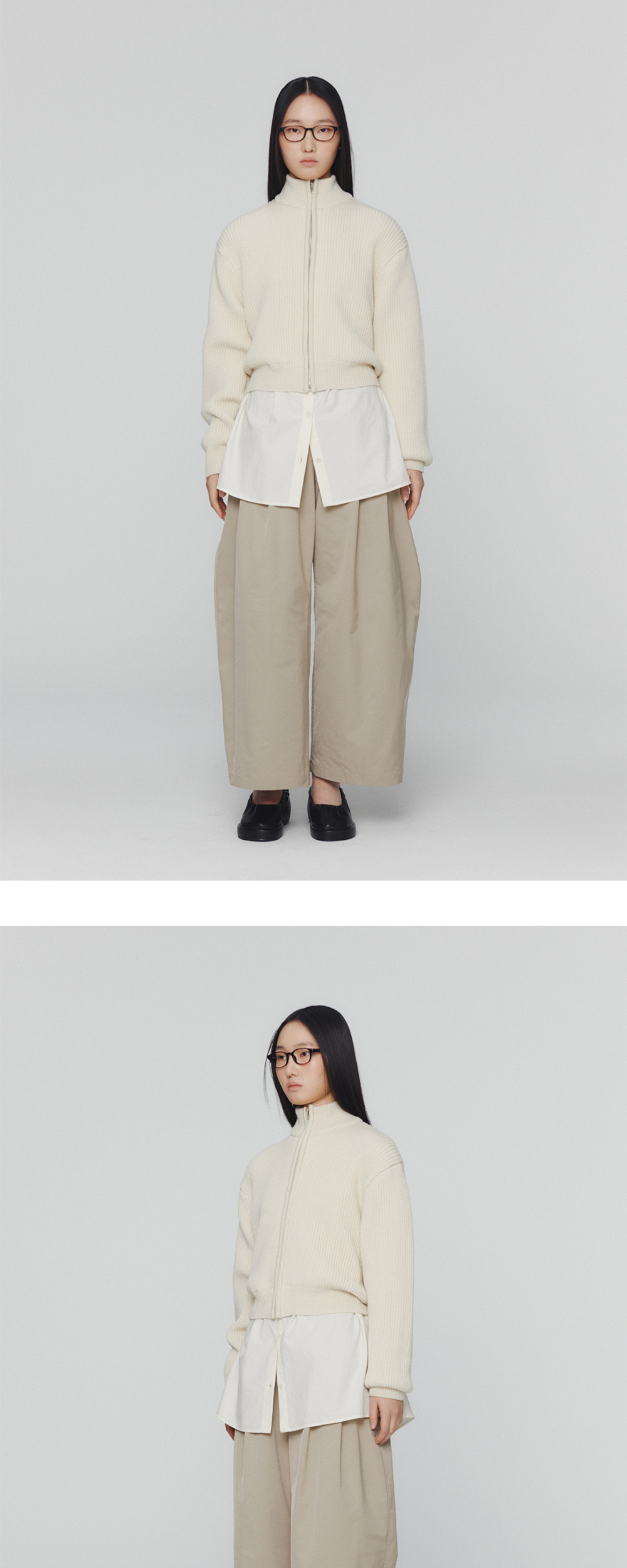 아모멘토 우먼 투 턱 벌룬 팬츠 블랙 - 24FW | AMOMENTO | KREAM