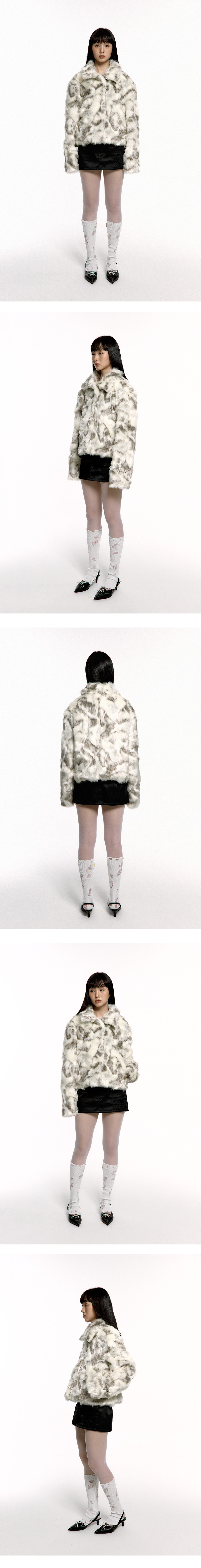 러프넥 스포티드 페이크 퍼 코트 | Roughneck | KREAM