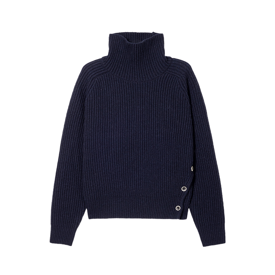 던스트 유니섹스 버튼 터틀넥 스웨터 네이비 | Dunst | KREAM