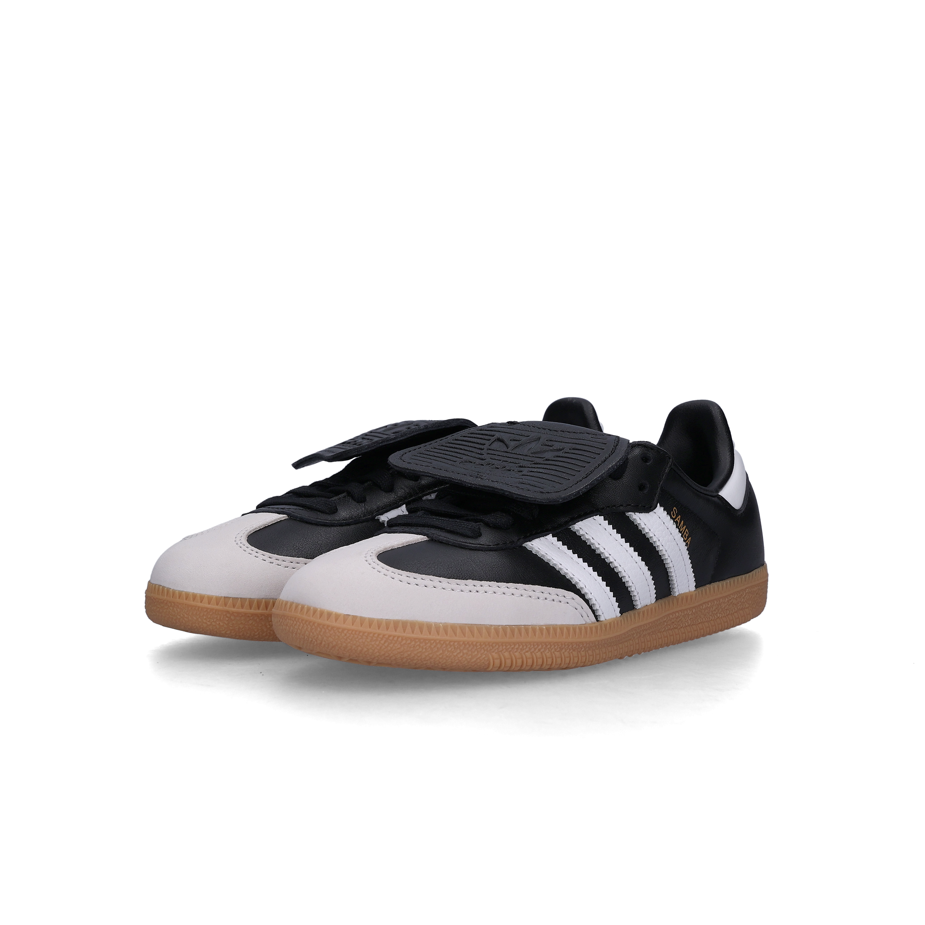 (W) 아디다스 삼바 LT 코어 블랙 클라우드 화이트 골드 메탈릭 | KREAM