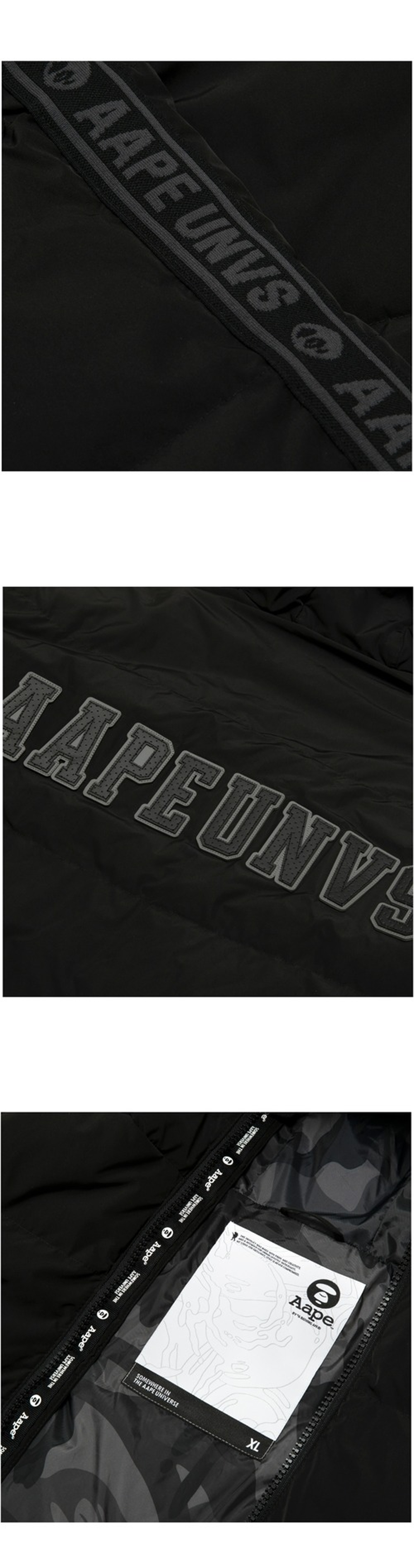 에이프 29.5인치 메인 다운 자켓 블랙 - 24FW | AAPE | KREAM