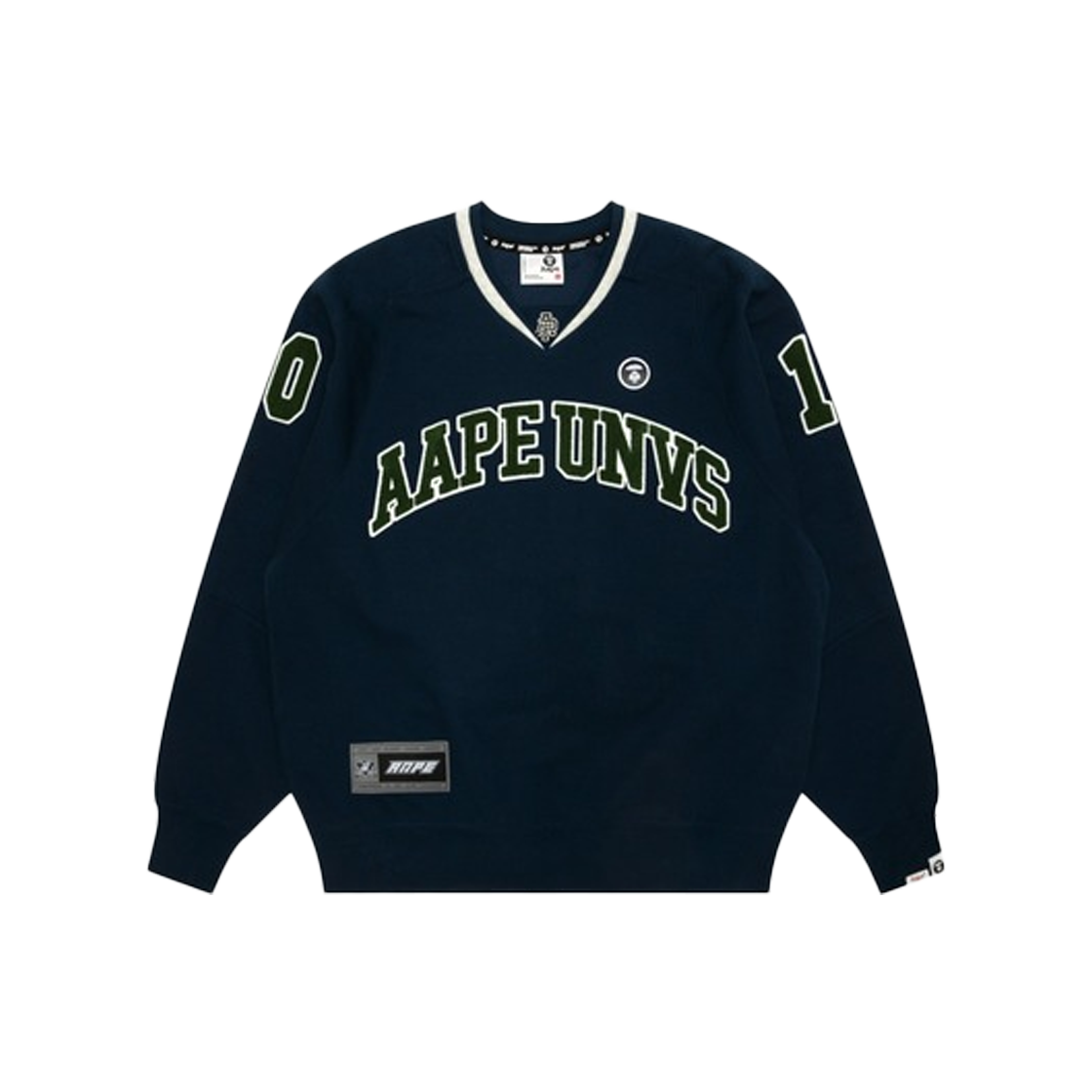 에이프 메인 크루넥 스웨터 네이비 - 24FW | AAPE | KREAM