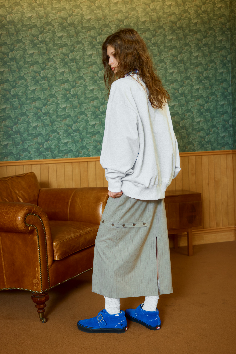 헤레틱 대디 스웨트셔츠 화이트 멜란지 | HERETIC | KREAM