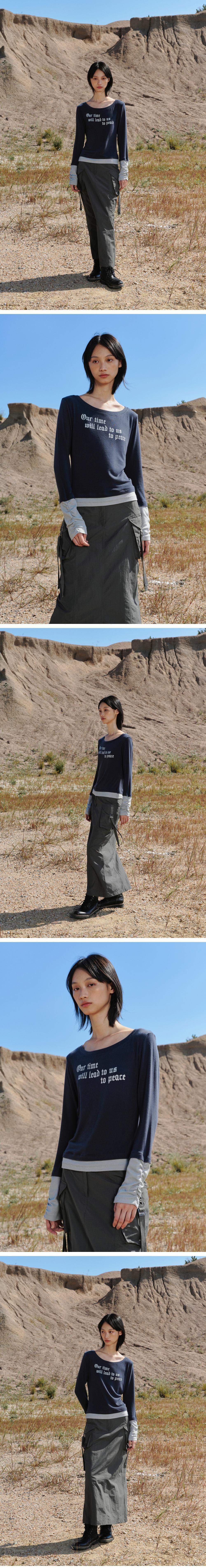 바우프 아워 레이어드 롱슬리브 차콜 | BAUF | KREAM