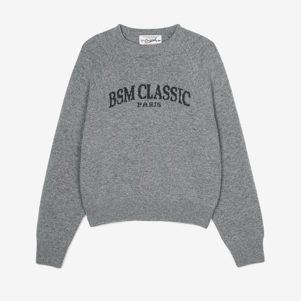 벤시몽 BSM 클래식 니트 풀오버 멜란지그레이 | Bensimon | KREAM