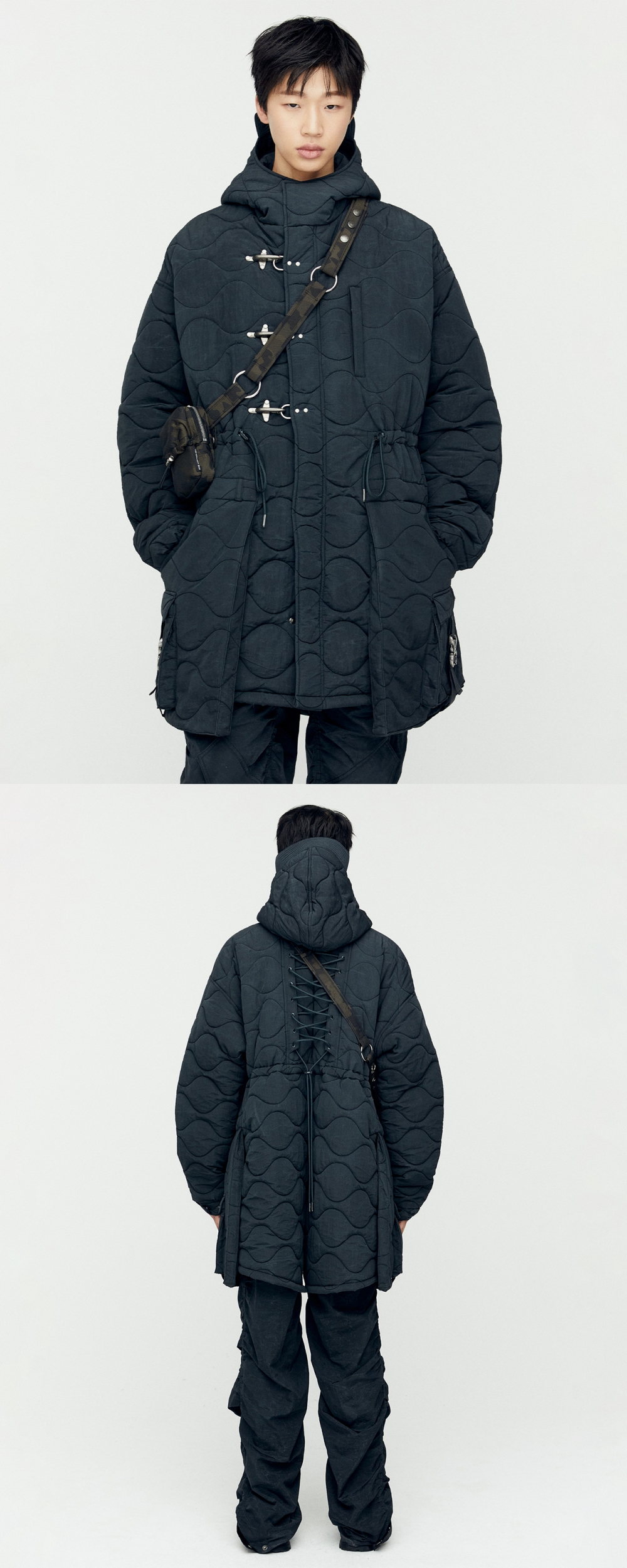 ADSB 앤더슨벨 레이스업 피쉬테일 파카 아스팔트 | ADSB ANDERSSON BELL | KREAM