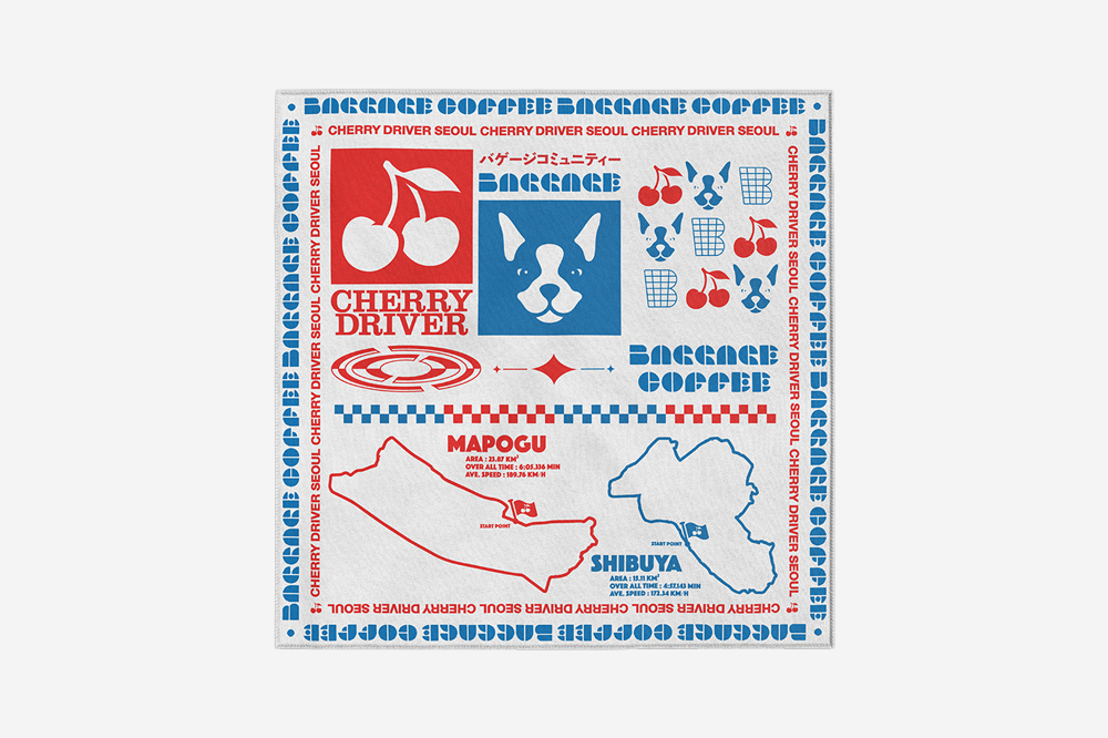 체리드라이버 X 배기지 커피 SP 반다나 | CHERRY DRIVER | KREAM