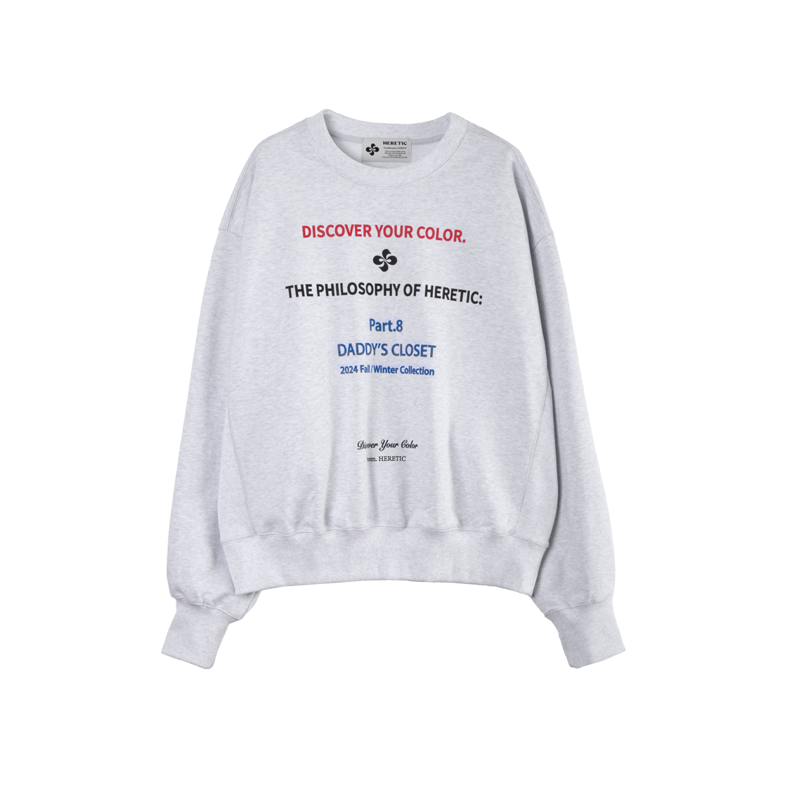 헤레틱 대디 스웨트셔츠 화이트 멜란지 | HERETIC | KREAM