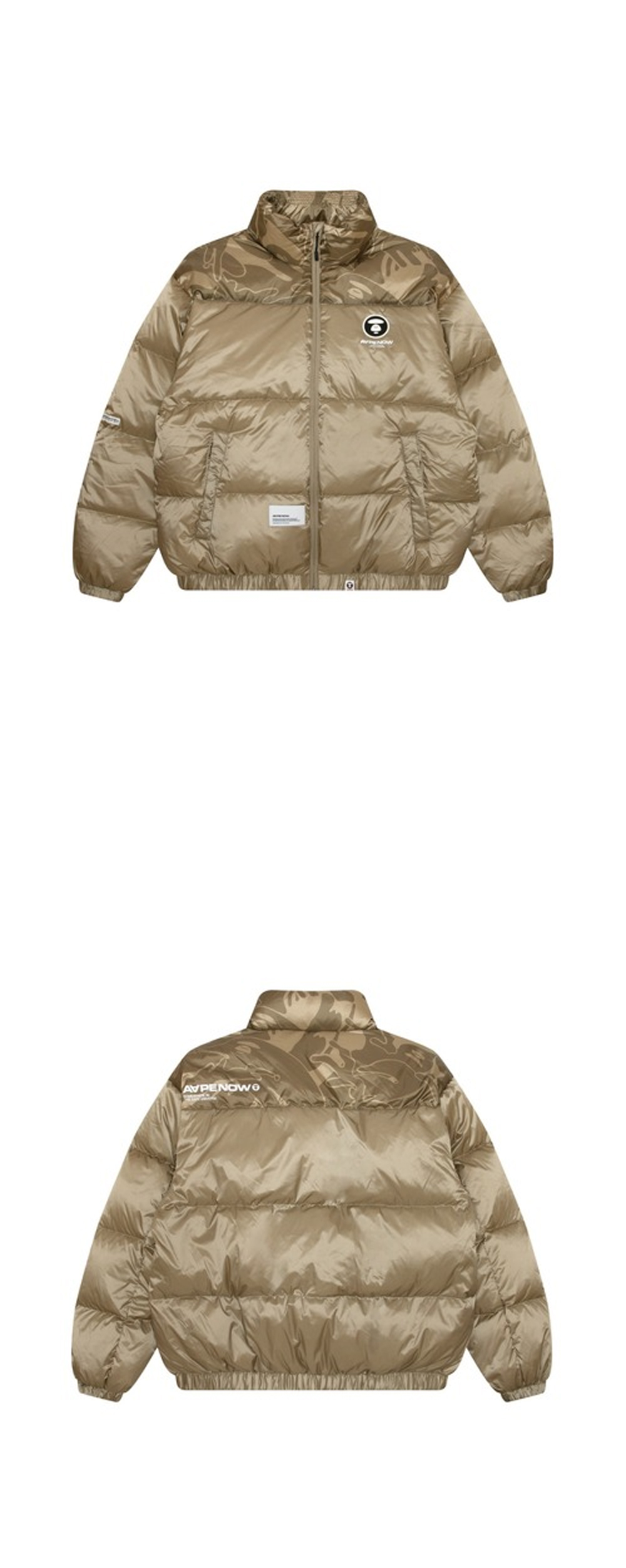 에이프 29.5인치 나우 다운 자켓 다크 베이지 - 24FW | AAPE | KREAM