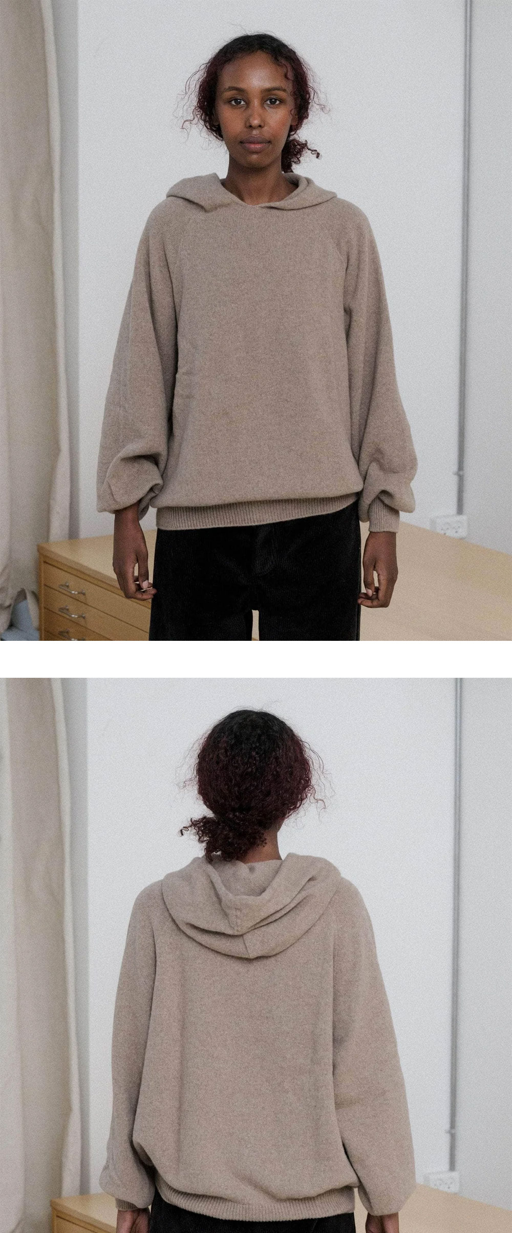 베이스레인지 우먼 소어 후디 스토파 브라운 - 24FW | Baserange | KREAM