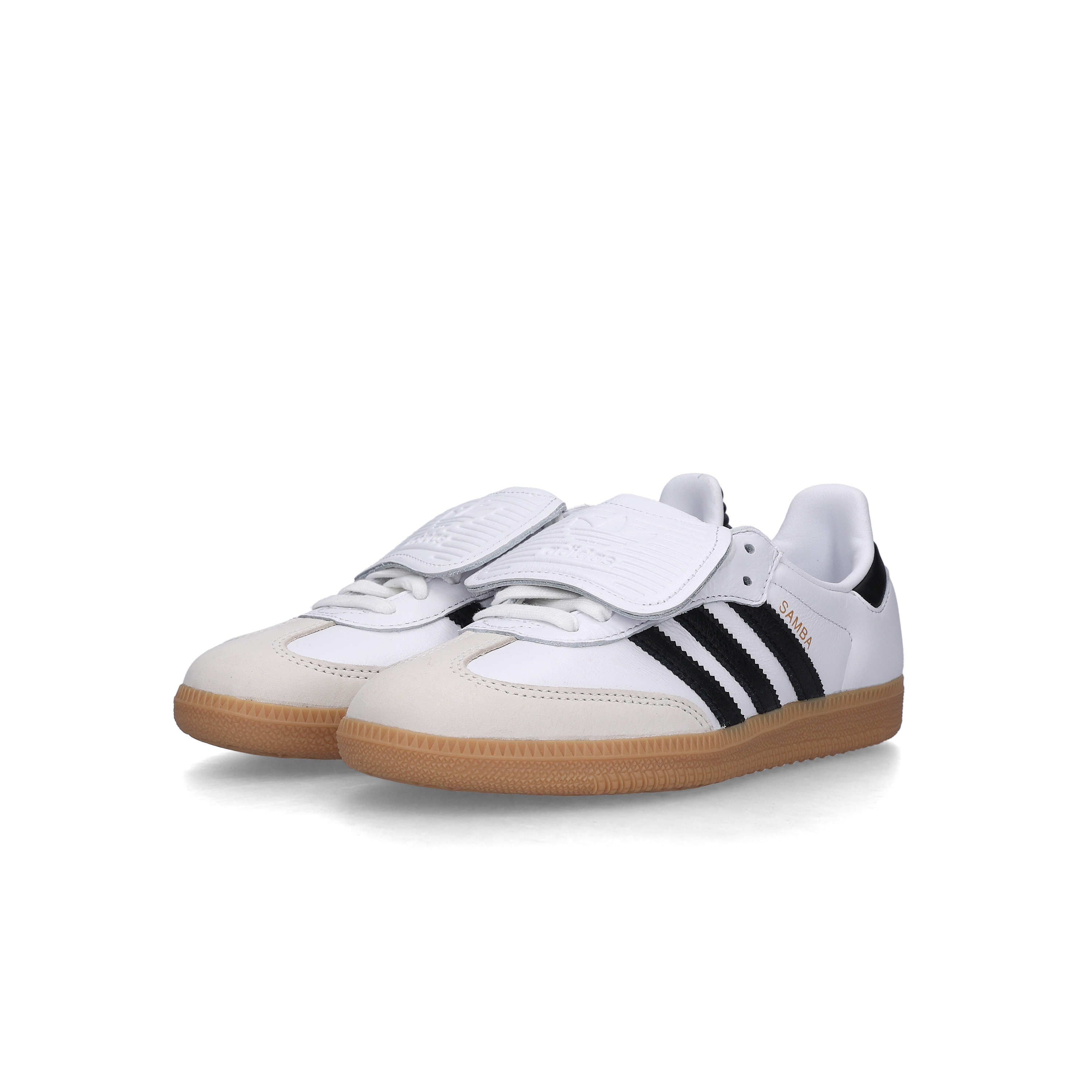 (W) 아디다스 삼바 LT 코어 블랙 클라우드 화이트 골드 메탈릭 | KREAM