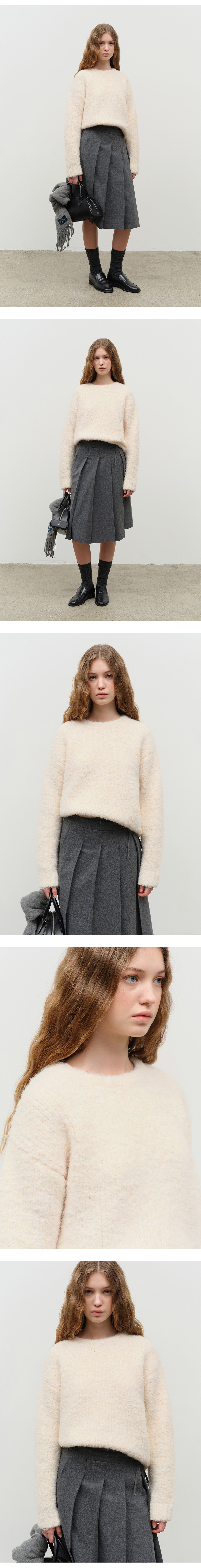 던스트 유니섹스 클라우드 부클 스웨터 아이보리 | Dunst | KREAM