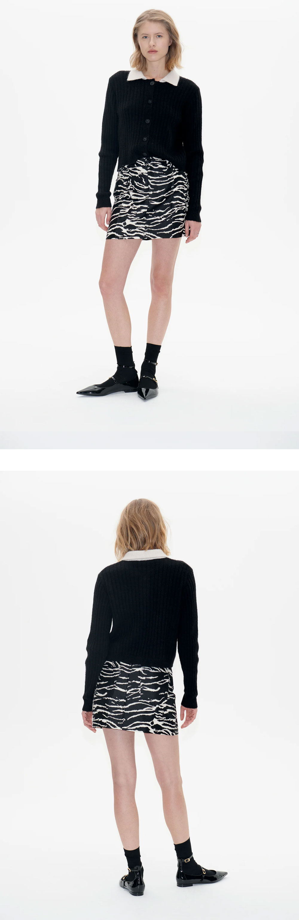 바움 운드 페르드가르텐 우먼 셰빌 블랙 24fw Baum Und Pferdgarten Kream