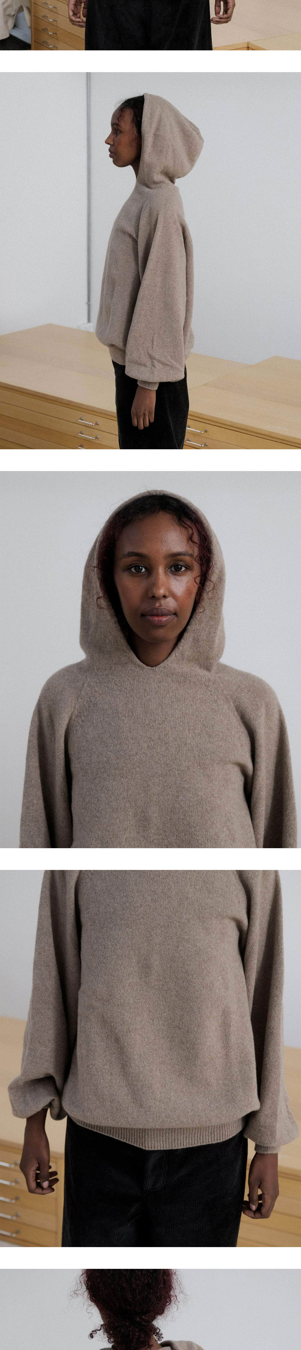 베이스레인지 우먼 소어 후디 스토파 브라운 - 24FW | Baserange | KREAM