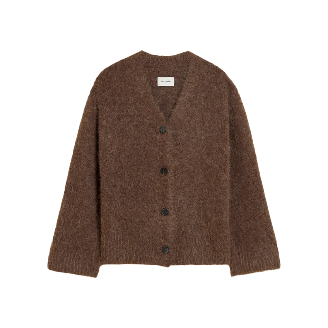 홀츠베일러 우먼 퓨어 플러피 가디건 다크 브라운 - 24FW | Holzweiler | KREAM